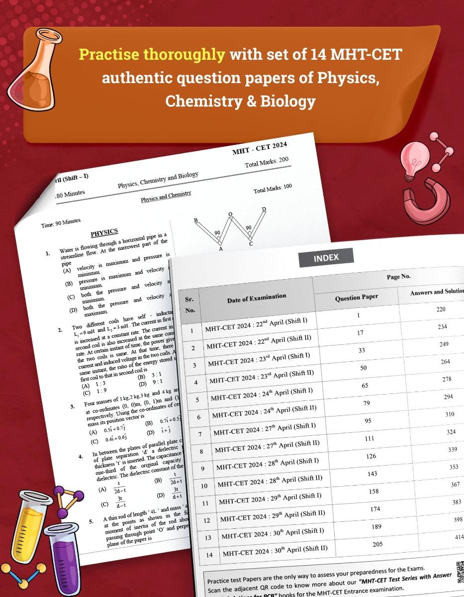 MHT-CET 2023 Physics, Chemistry & Biology (PCB) Previous Year Solved ...