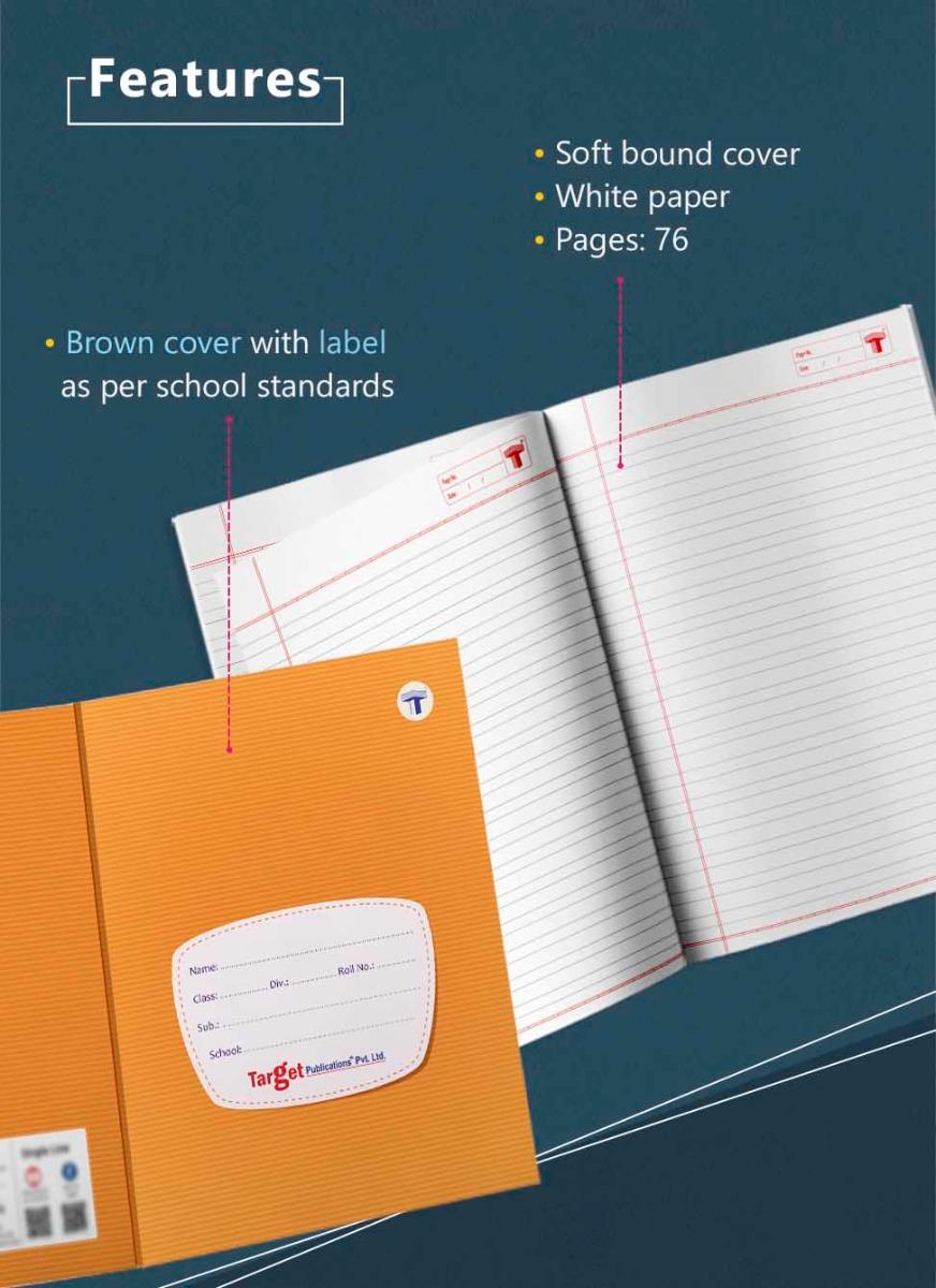 Buy Double Line Small Notebook (18cm x 24cm - 76 Ruled Pages) online