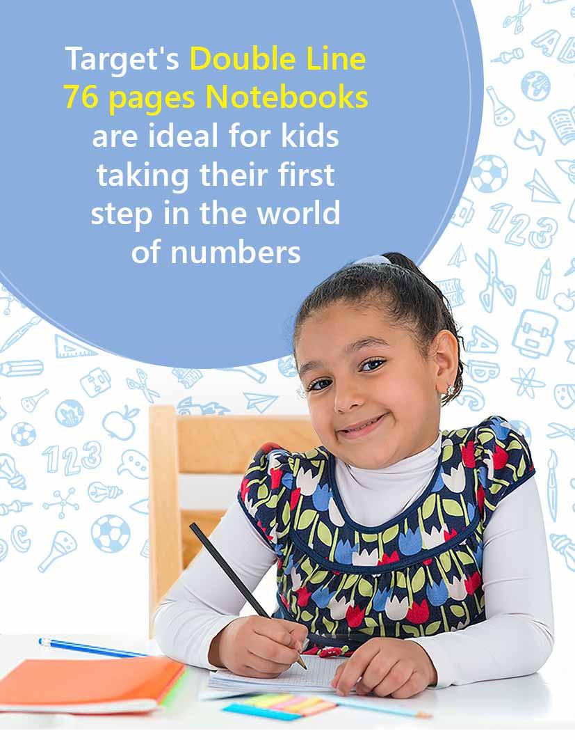 Buy Double Line Small Notebook (18cm x 24cm - 76 Ruled Pages) online