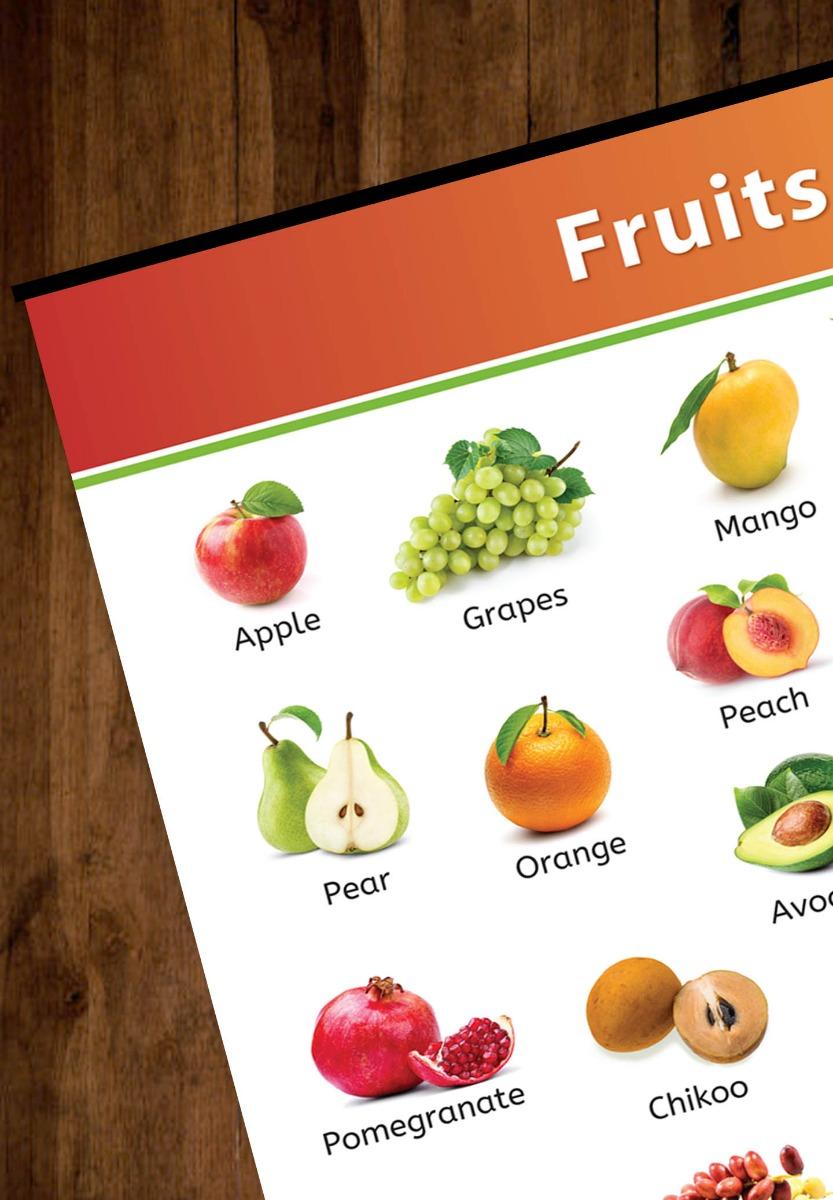 Buy Jumbo Fruit Learning Chart for 2-5-year old kids online
