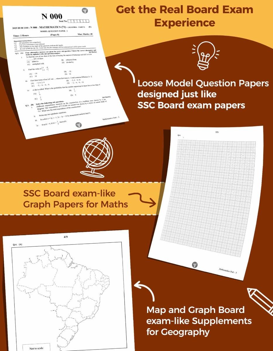 Buy Std 10 English Medium 54 Question Papers with Solutions Booklet online