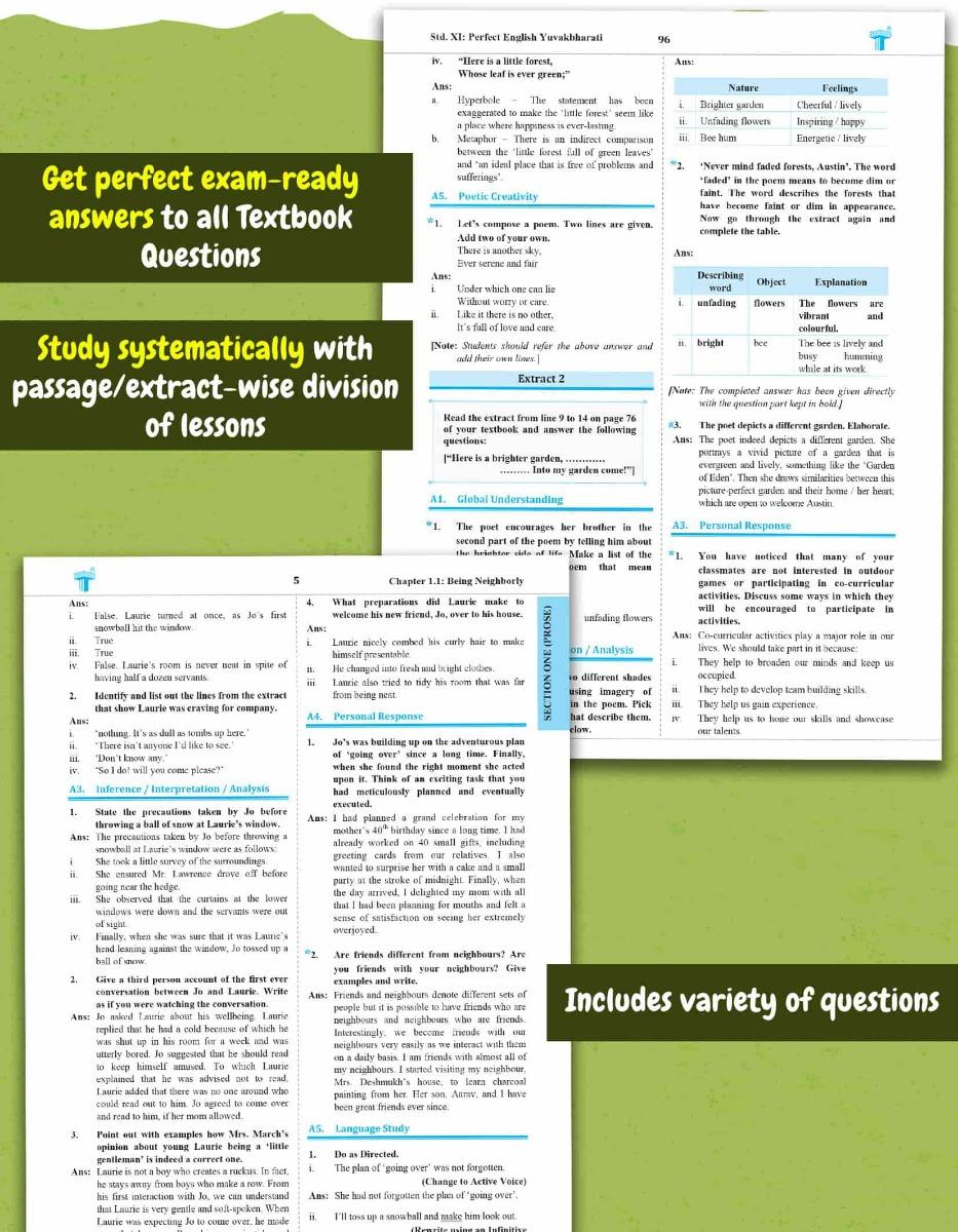 English Perfect Notes | Std 11th Arts, Commerce & Science Stream Guides